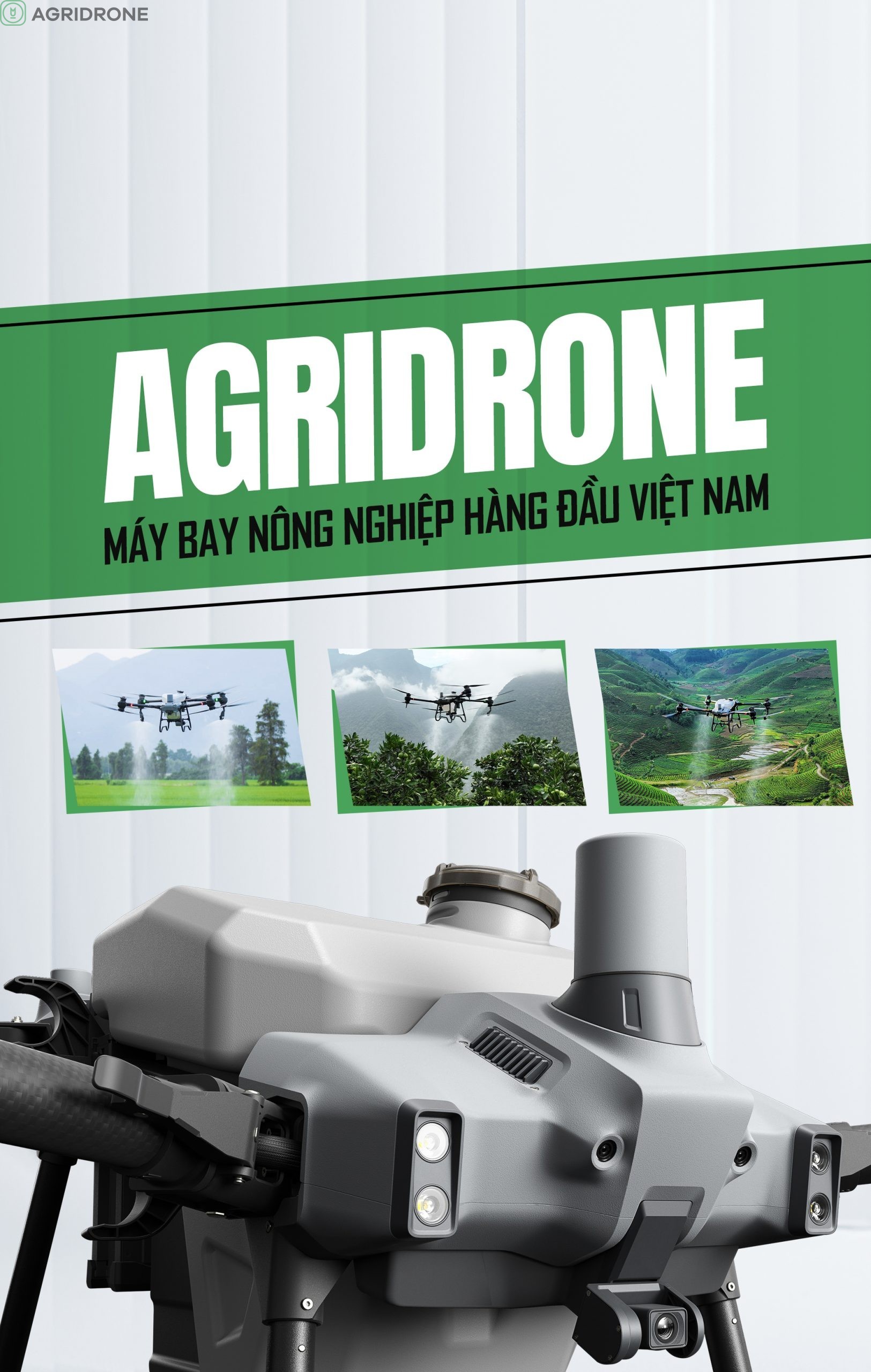 AgriDrone.vn - Máy bay nông nghiệp phun xịt thuốc Việt Nam
